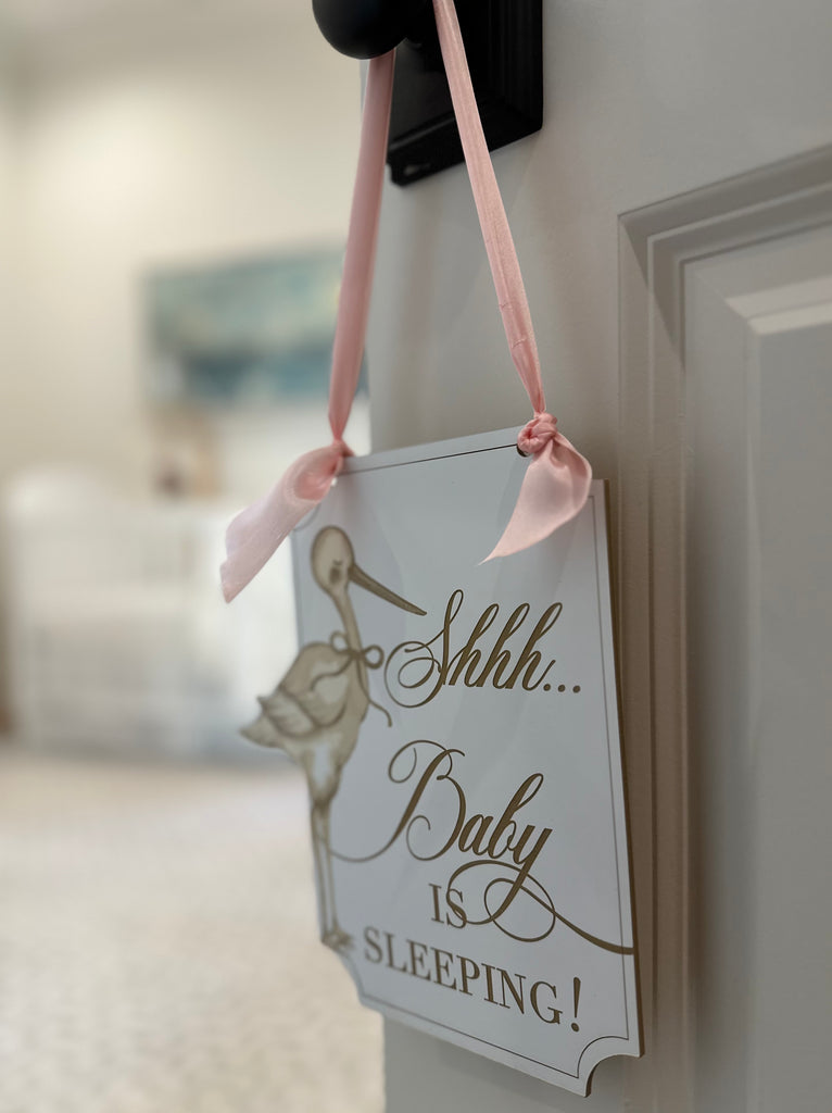 Shhh, Baby Sleeping Sign – Frill Seekers Gifts