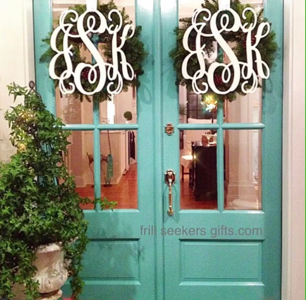 Three Letter Interlocking Wooden Monogram – Frill Seekers Gifts