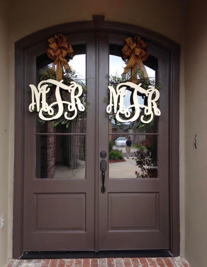 Three Letter Interlocking Wooden Monogram – Frill Seekers Gifts