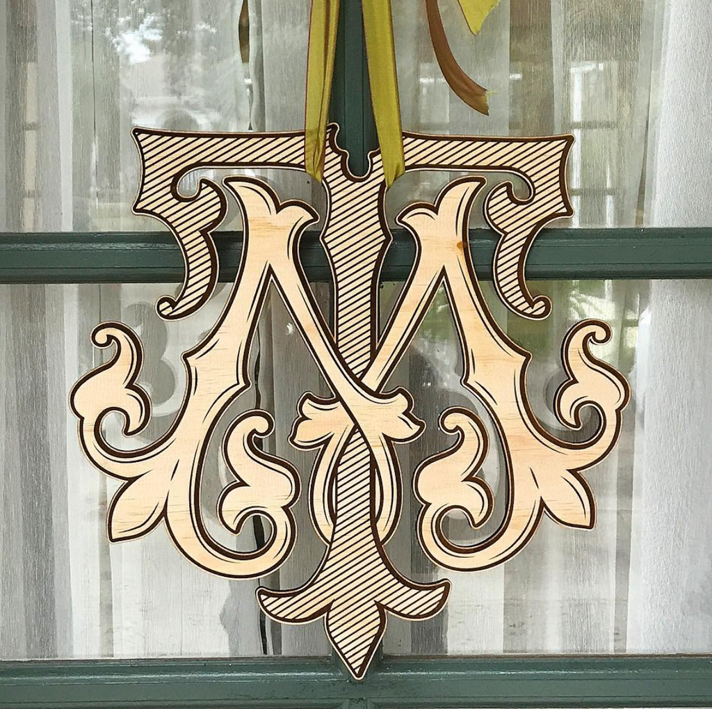 Two Letter Wooden Monogram – Frill Seekers Gifts