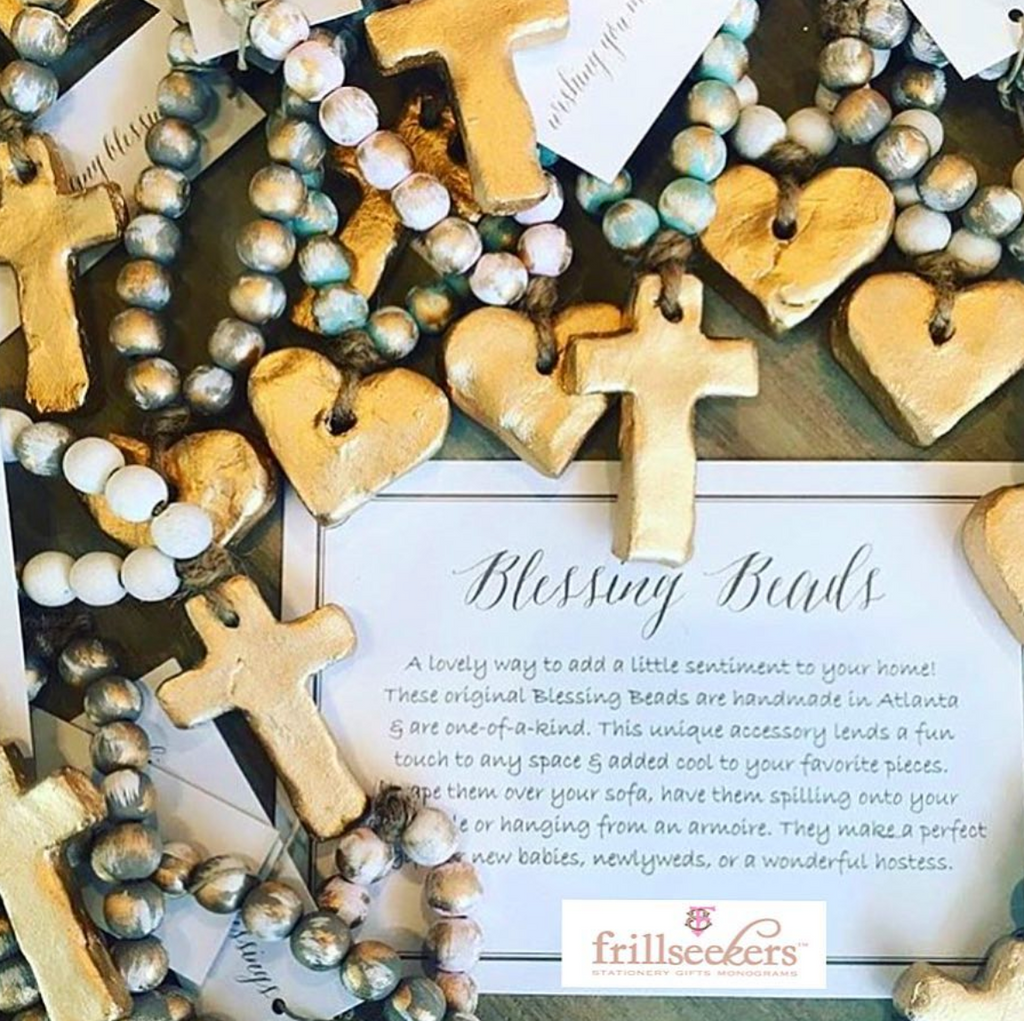 Large White Blessing Beads - Cross – Frill Seekers Gifts